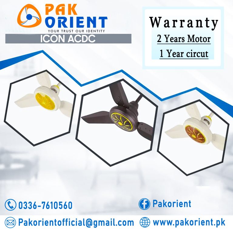 Pak Orient AC/DC Remote Control Celling Fan I CON - PAK ORIENT
